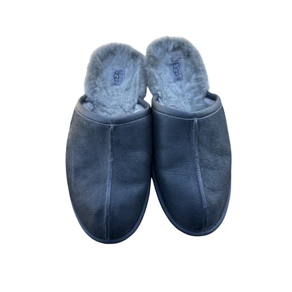 UGG | Shoes | Ugg Mens Scuff Slippers Black Suede Scuffs Size 5 Comfort ...